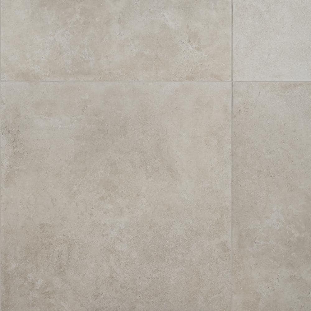 Ivy Hill Tile Provence White 35.43 in. x 35.43 in. Limestone Look Semi ...