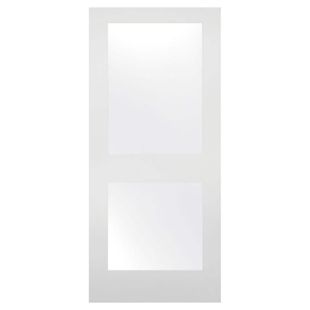 Builders Choice 32 in. x 80 in. Solid Core 2-Lite Satin Etch Glass ...