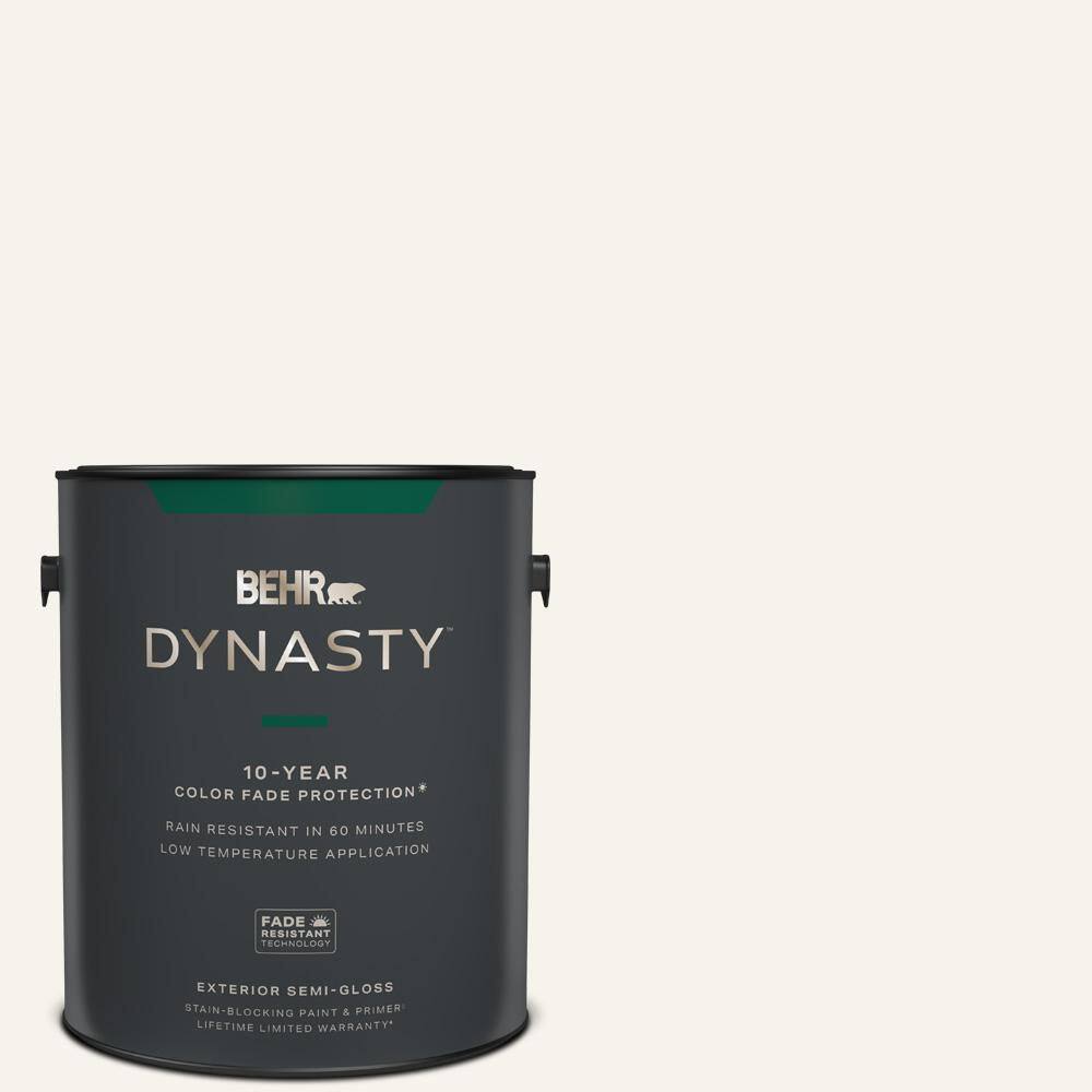 BEHR DYNASTY 1 gal. #730A-1 Smart White Semi-Gloss Exterior Stain ...