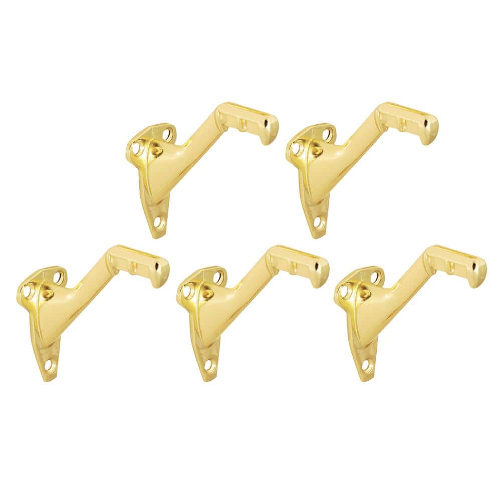 Design House Polished Brass Standard Handrail Bracket (5-Pack) 181990 ...