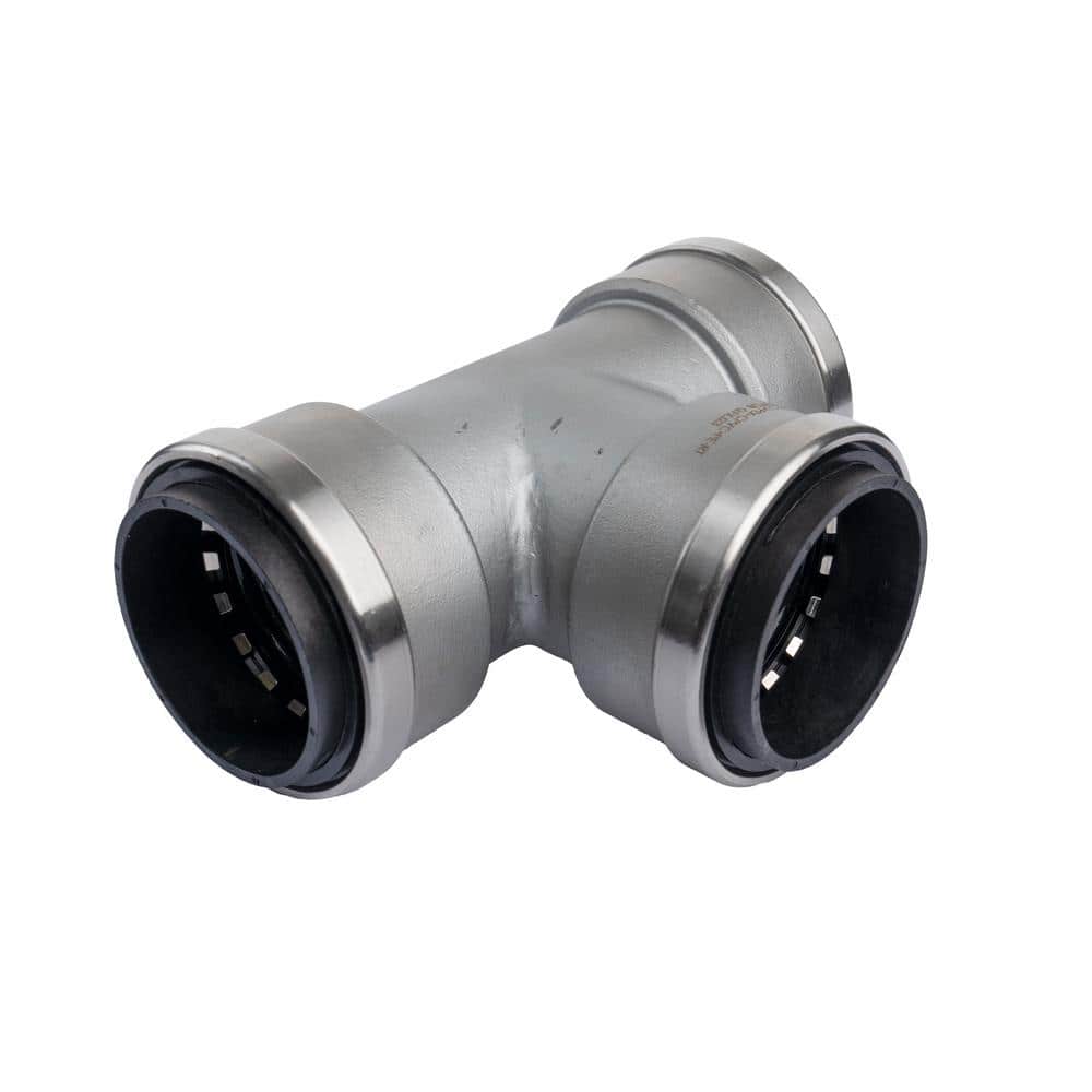 QUICKFITTING 2 in. Stainless Steel Push-to-Connect Tee Fitting SS874R ...