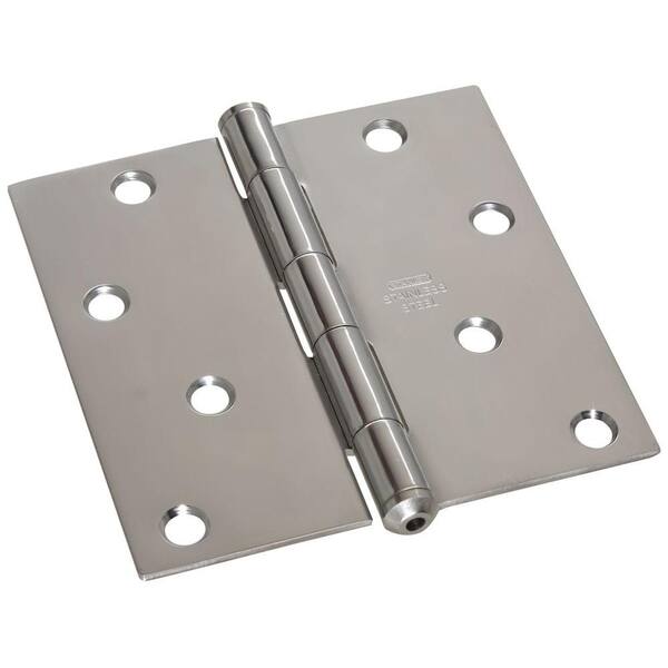 Stanley-National Hardware 4 in. x 4 in. Stainless Steel Square Corner ...