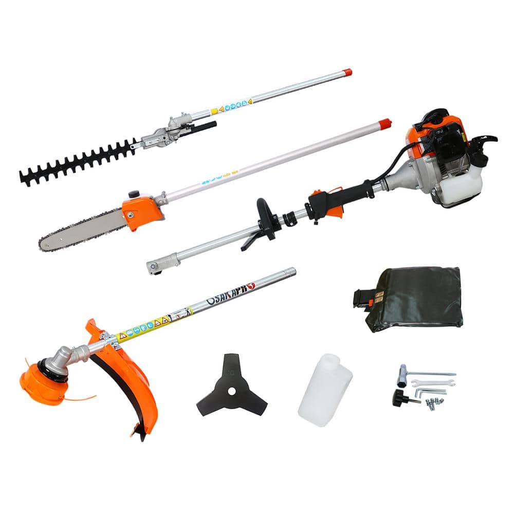 COOLSHARK 4 in. 1 Multi-Functional Cordless Gas String Trimmer 56CC 2 ...