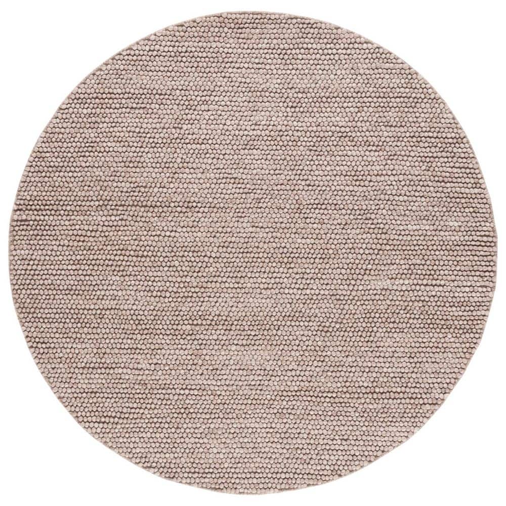 SAFAVIEH Natura Brown 8 ft. x 8 ft. Gradient Round Area Rug NAT620T-8RW ...