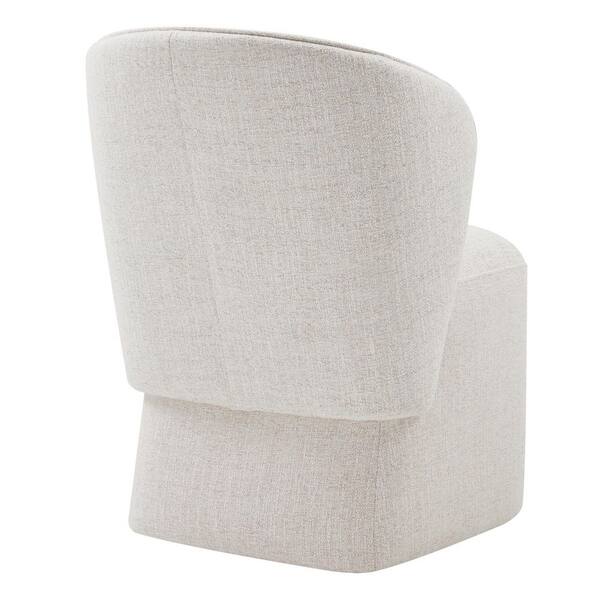 Spruce & Spring Maxwell Wheat Fabric Dining Chair with Casters and Wrap ...
