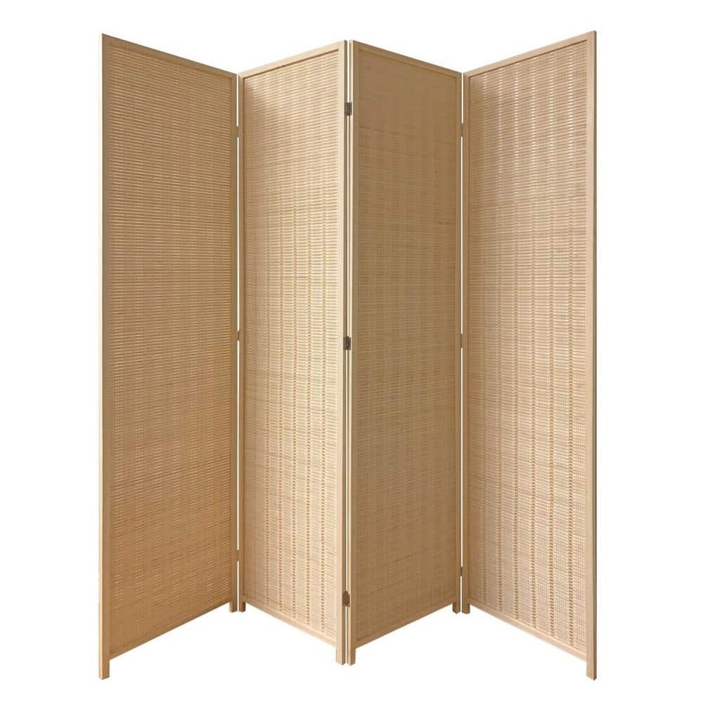 HomeRoots Mariana Wood 4-Panel Divider 2000370413 - The Home Depot