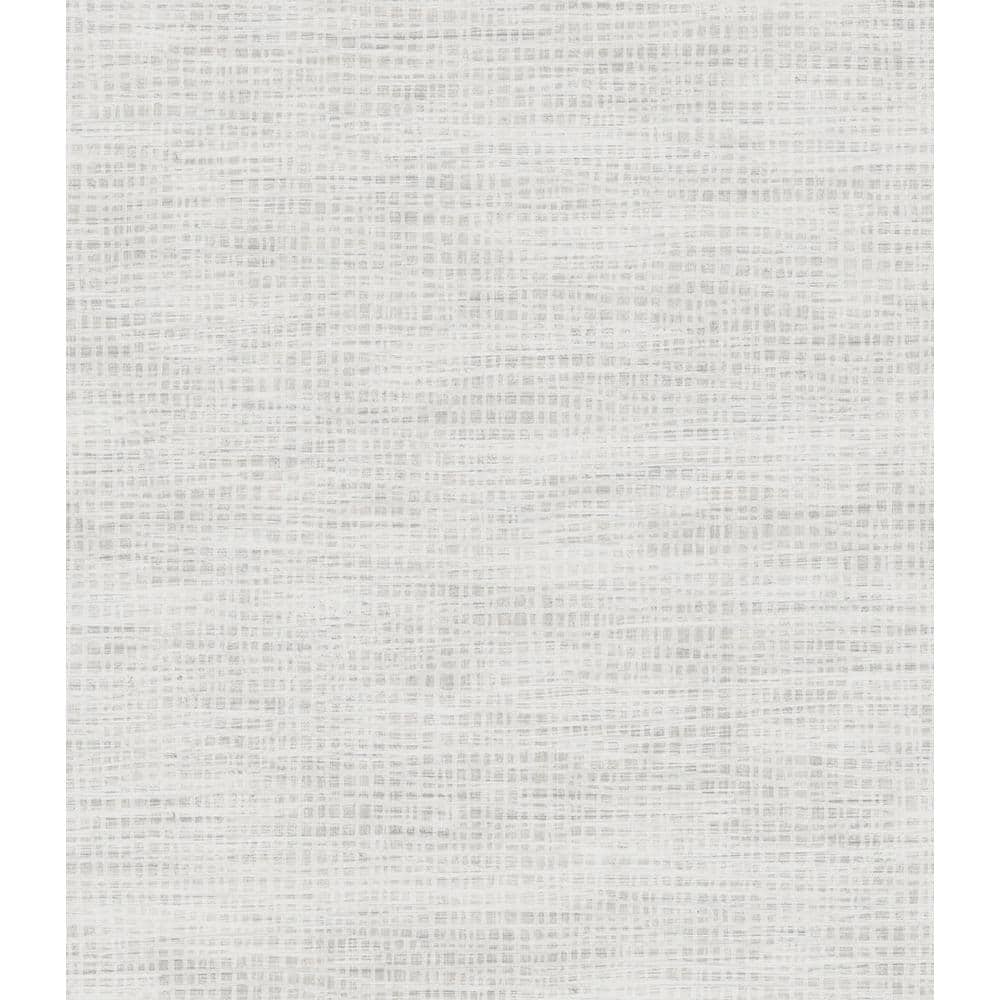CASA MIA Woven Texture Grey Paper Non-Pasted Strippable Wallpaper Roll ...