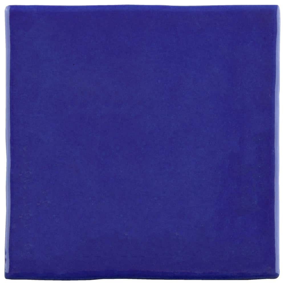 Merola Tile Viva Azul 4 in. x 4 in. Ceramic Wall Take Home Tile Sample ...
