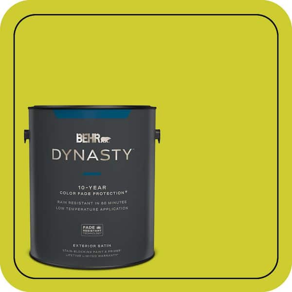 BEHR DYNASTY 1 gal. #S-G-400 Lime Pop Satin Enamel Exterior Stain ...