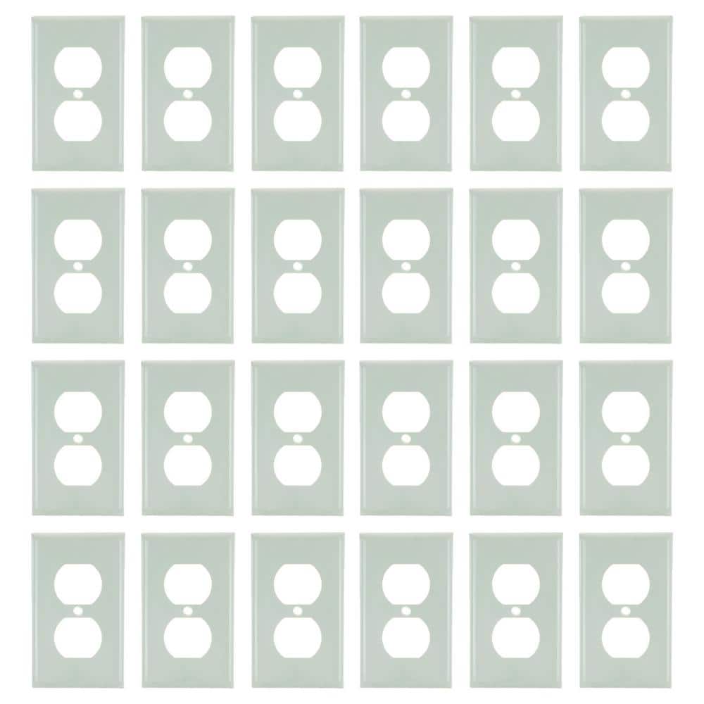 Sunlite 1-Gang Ivory Duplex Outlet Plastic Wall Plate (24-Pack) HD50602 ...