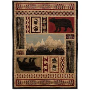 Mayberry Rug American Destination Multi-Color Woodgrain Multi Lodge 2 ...