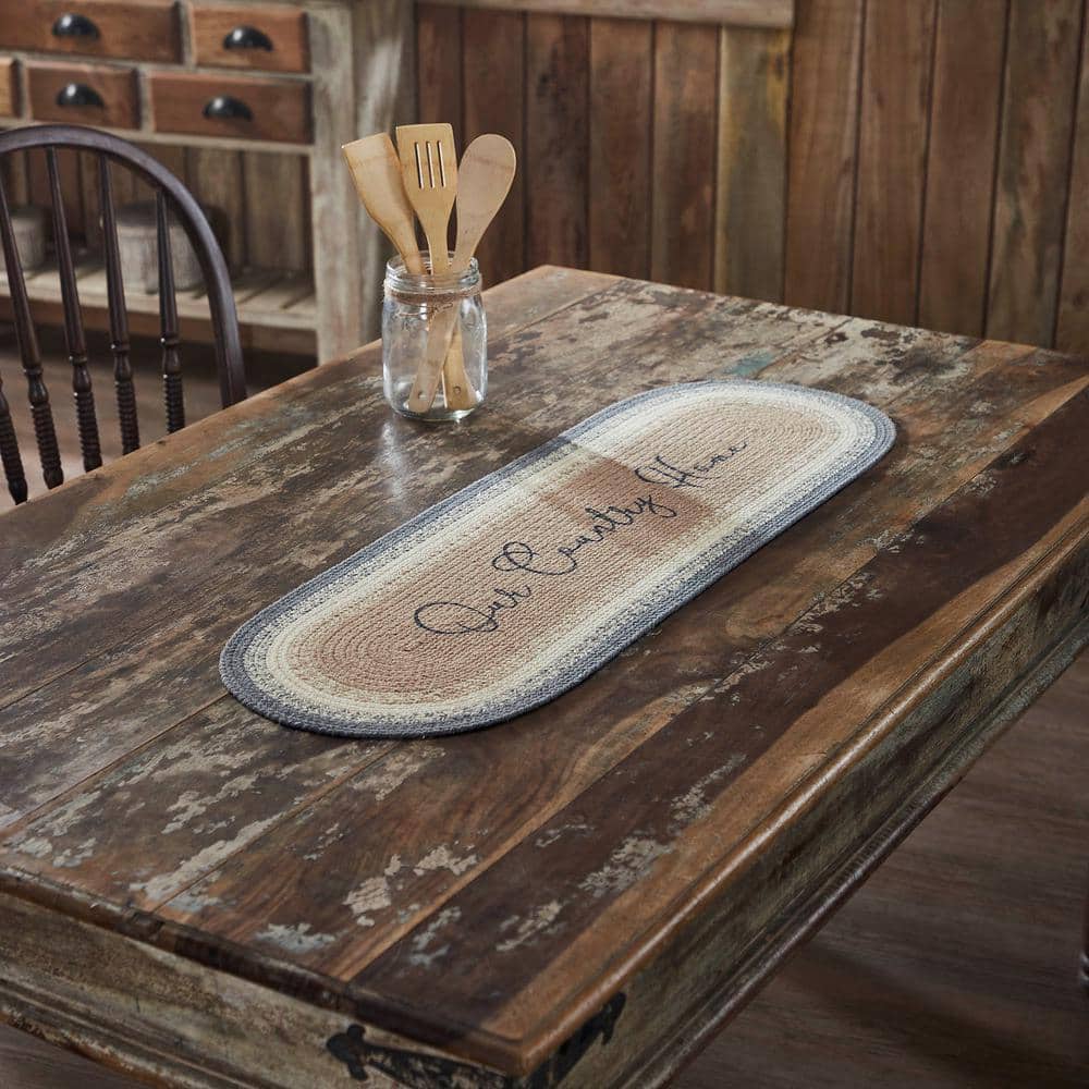 VHC Brands Finders Keepers 12 in. W x 36 in. L Gray Our Country Home ...