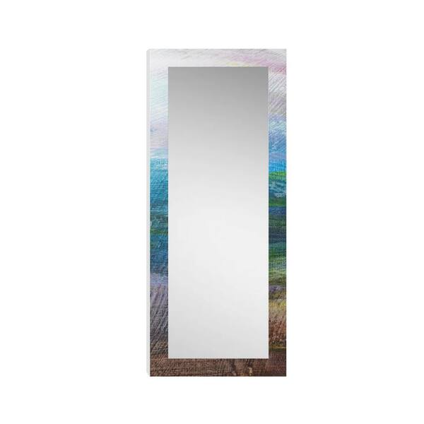 60 in. H x 24 in. W Modern Rectangle 4" Framed Mirror and 36 in. H x 36 ...