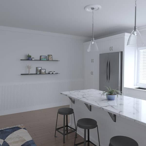 Ekena Millwork 40 in. H x 94-1/2 in. W 26.24 sq. ft. Beadboard PVC ...