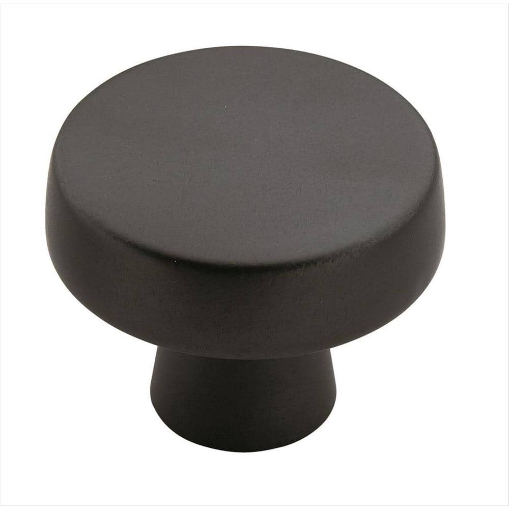 Amerock Blackrock 1-5/8 in. (41mm) Modern Black Bronze Round Cabinet ...