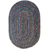 Rhody Rug Kennebunkport Navy Multi 2 ft. x 3 ft. Oval Indoor/Outdoor ...