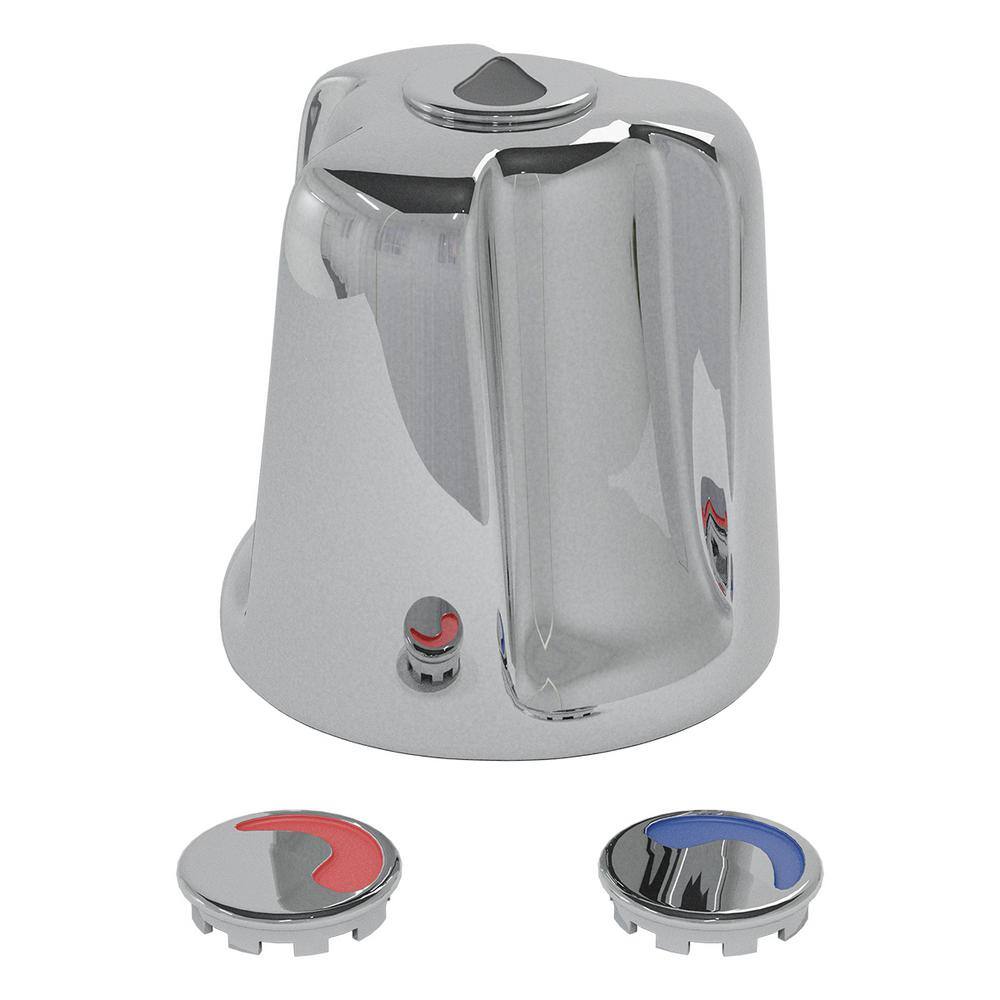 Everbilt Universal Faucet Handle with Three Ridge Knob Design in Chrome ...