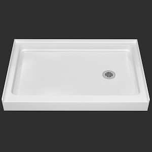Getpro 48 in. L x 32 in. W Rectangular Alcove Shower Pan Base with Left ...