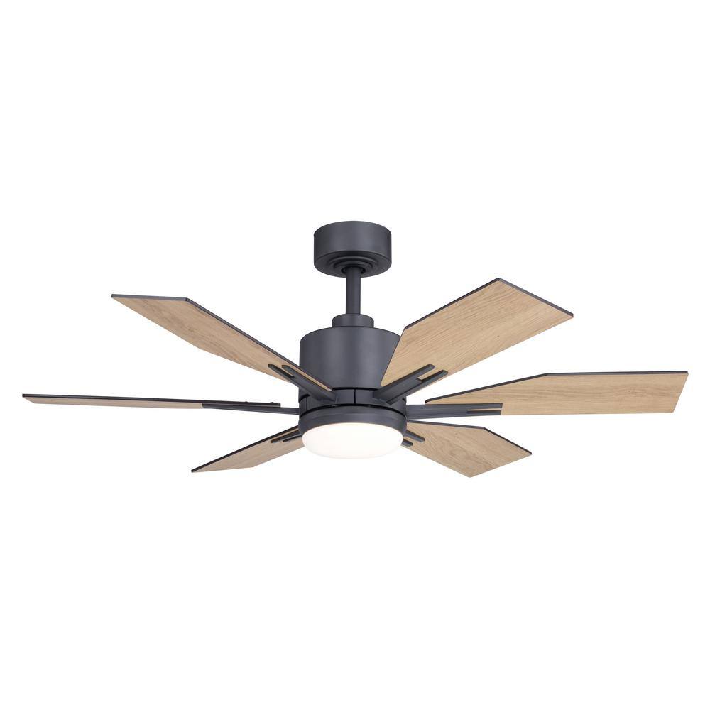 VAXCEL Mayfield 44 in. Charcoal Black Indoor Downrod Mount Ceiling Fan ...