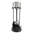 Boyel Living 5-Pieces Fireplace Iron Standing Tools Set with Heavy ...