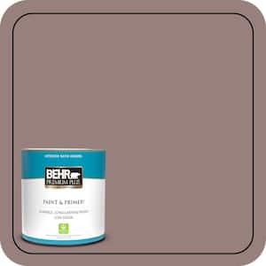 BEHR PREMIUM PLUS 1 qt. #N130-5 Mystere Flat Exterior Paint & Primer ...