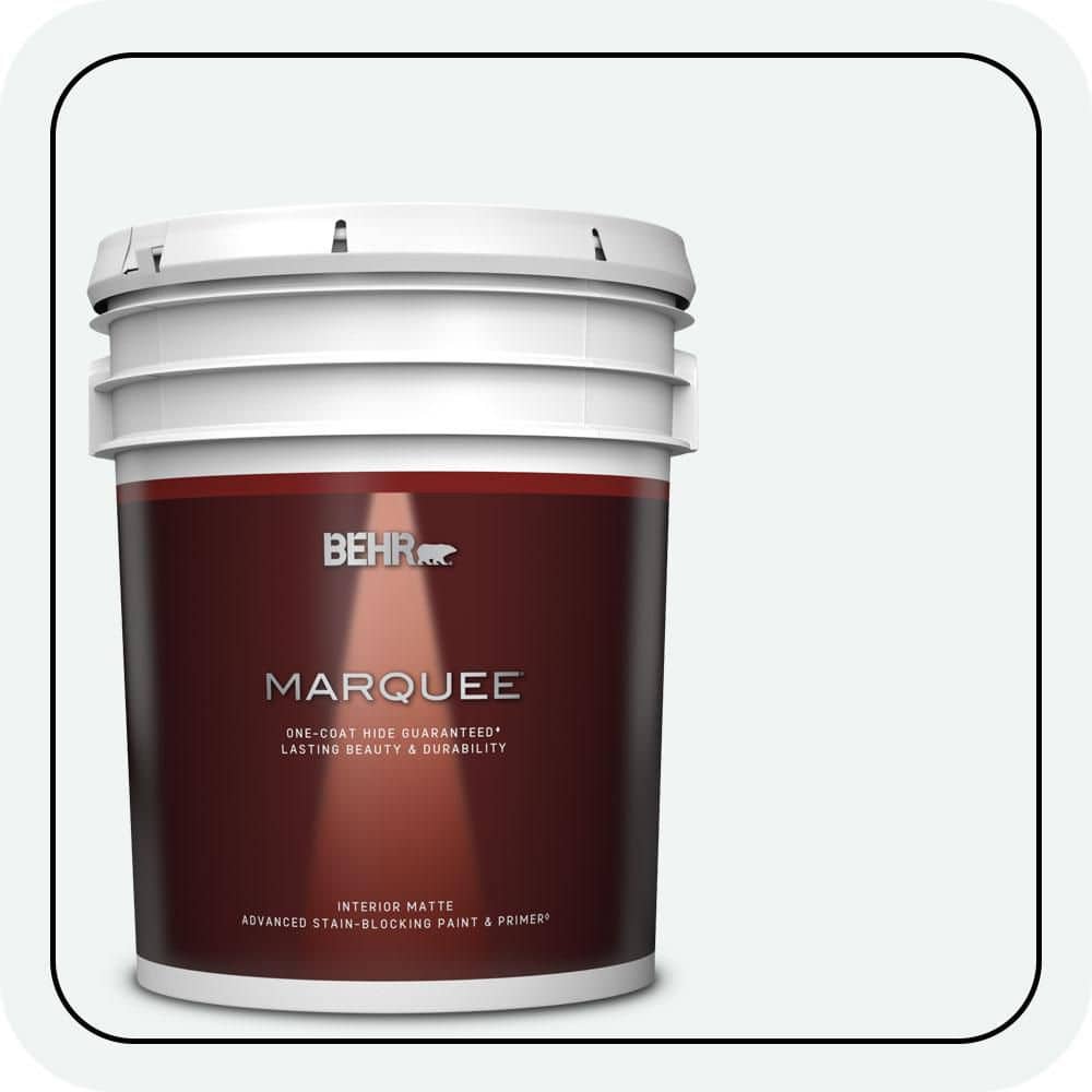 BEHR MARQUEE 5 gal. #BL-W09 Bakery Box Matte Interior Paint & Primer ...