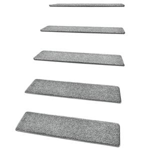 PURE ERA Black 8 in. x 30 in.Polypropylene Carpet Stair Tread Cover ...