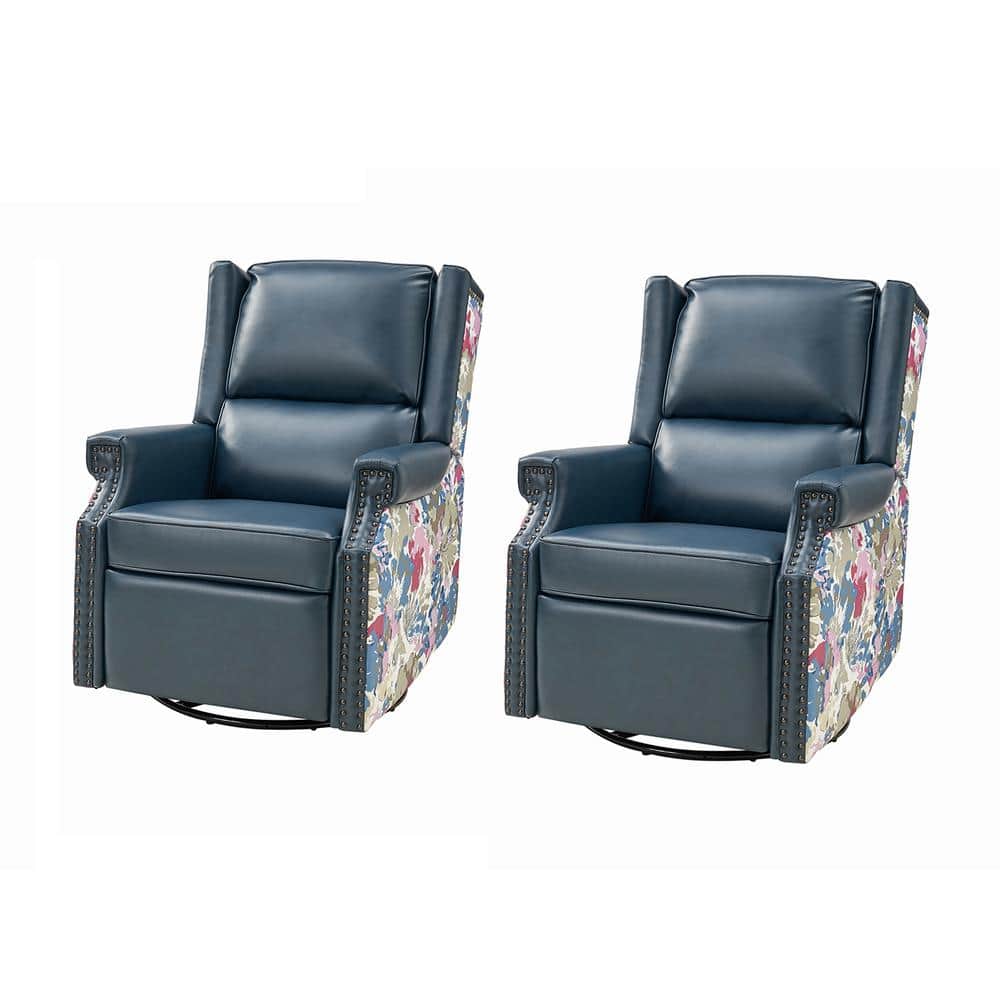 JAYDEN CREATION Pedro Turquoise Transitional Ergonomic Swivel Rocker ...