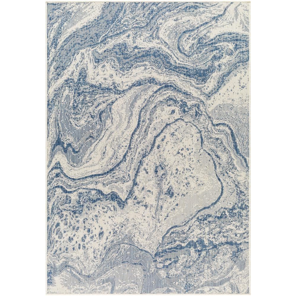 Livabliss Ravello Blue Doormat 2 ft. x 3 ft. Indoor/Outdoor Area Rug ...