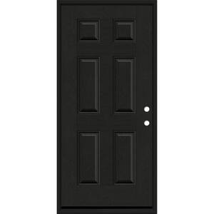 Steves & Sons Regency 36 in. x 80 in. 6 Panel RHIS Onyx Stain Mahogany ...