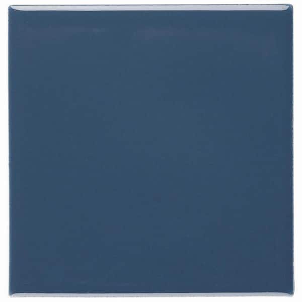 Daltile Restore Denim Blue 4-1/4 in. x 4-1/4 in. Glazed Ceramic Sample ...