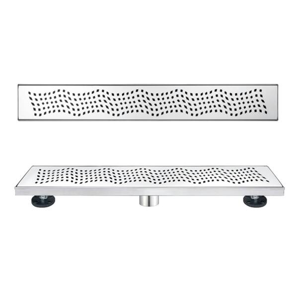 Elegante Drain Collection 24 in. Linear Stainless Steel Shower Drain ...