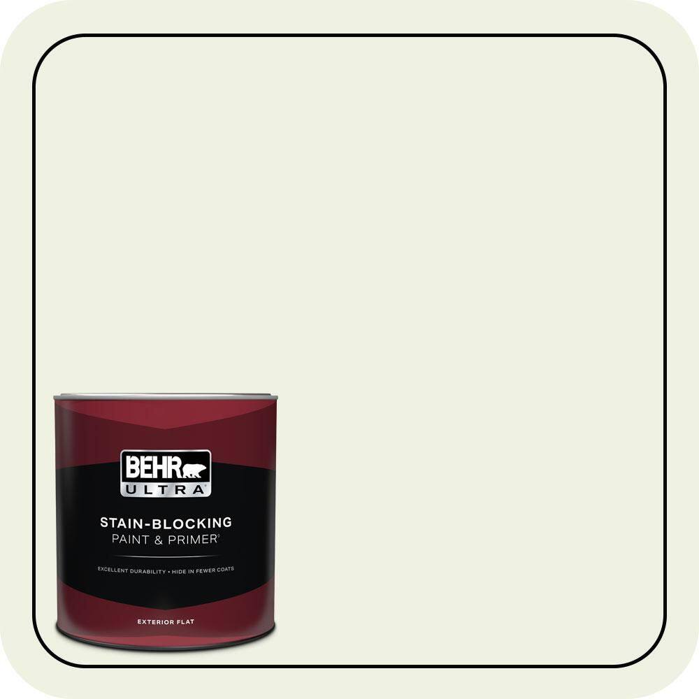 BEHR ULTRA 1 Qt. #410E-1 Frostwork Flat Exterior Paint & Primer 485004 ...