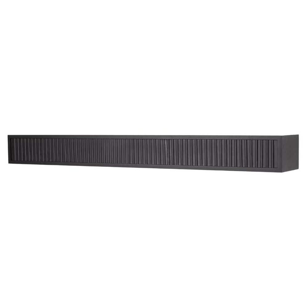 Modern Ember Monti Boxframe Sable Stain 60 in. Fluted Wood Fireplace ...