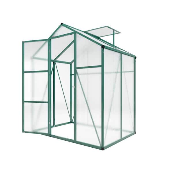 Lycvki 6 ft. W x 4 ft. D Walk-in Greenhouses for Outdoor Backyard in ...