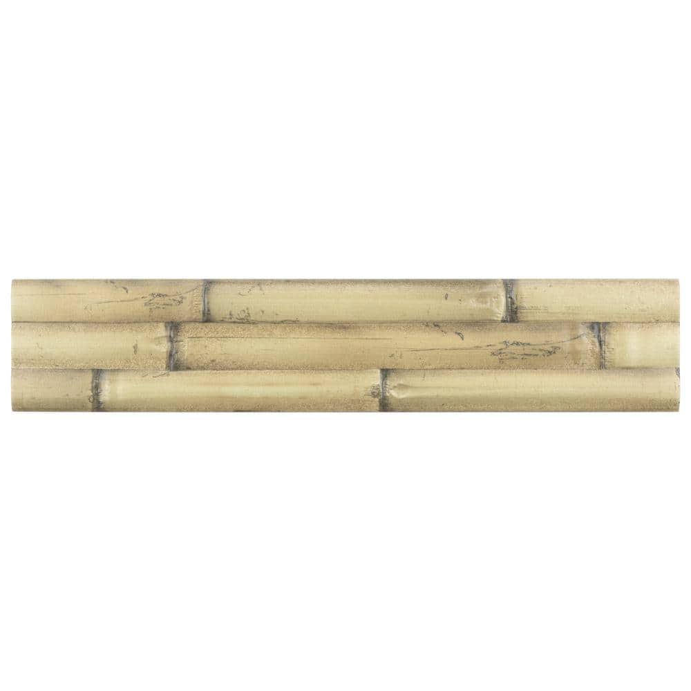 Merola Tile Bamboo Albufera Beige 4 in. x 9 in. Ceramic Wall Take Home ...