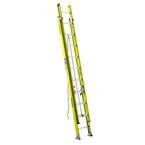Werner 20 ft. Fiberglass D-Rung Equalizer Extension Ladder with 300 lb ...
