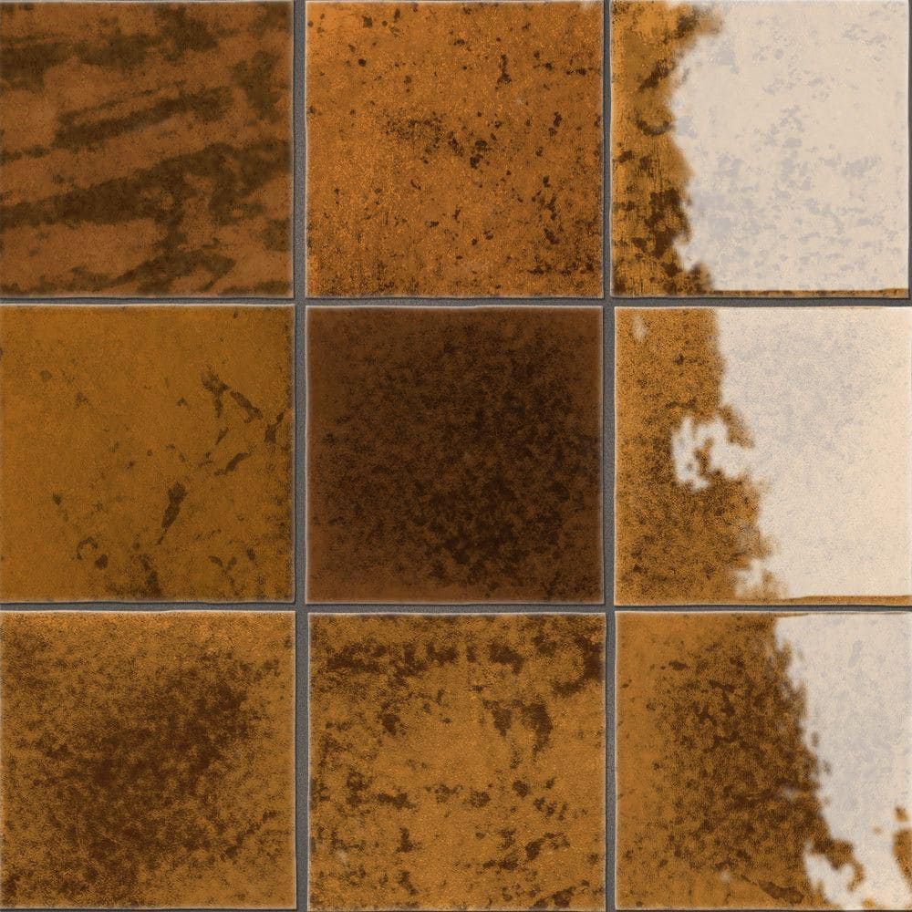 Merola Tile Menorca Rust 4 in. x 4 in. Ceramic Wall Tile (6.6 sq. ft ...