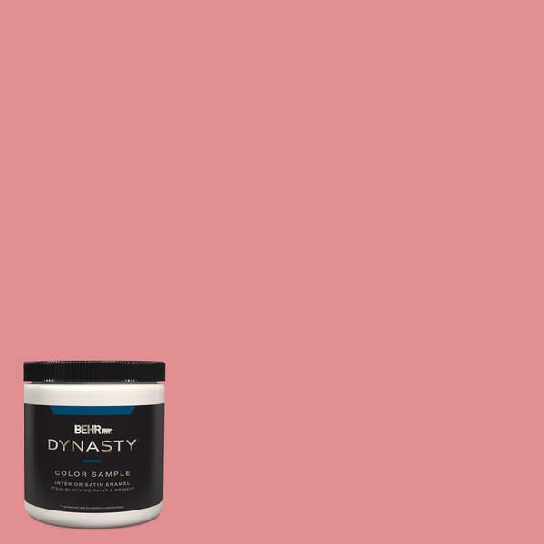BEHR DYNASTY 8 oz. #140D-4 Fresh Pink Satin Enamel Stain-Blocking ...