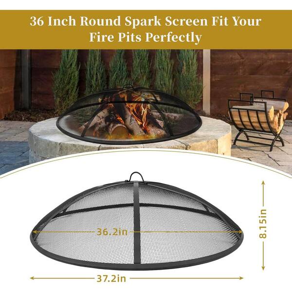Fire Pit Cover Screen Arlmont & Co. Heavy Duty Fire Pit Spark Screen