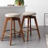 Nathan James Amalia Stools 26 in. Natural Wheat Brown Backless Counter ...