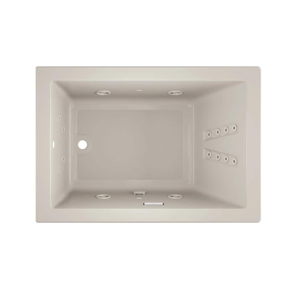JACUZZI SOLNA 60 in. x 42 in. Rectangular Whirlpool Bathtub with Left ...
