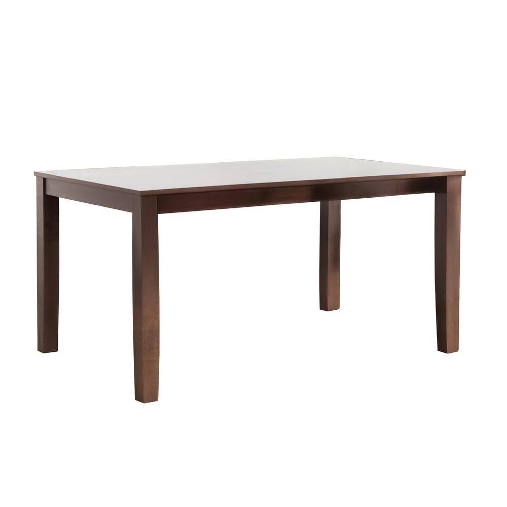NEW CLASSIC HOME FURNISHINGS New Classic Furniture Pascal Walnut Wood 4-Legs Rectangle Dining ...