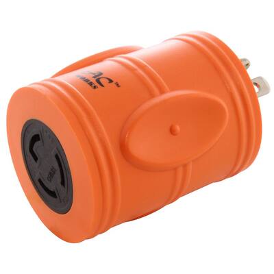 AC WORKS Locking Adapter 5-20P 20 Amp Househole Male Plug to Locking L5 ...