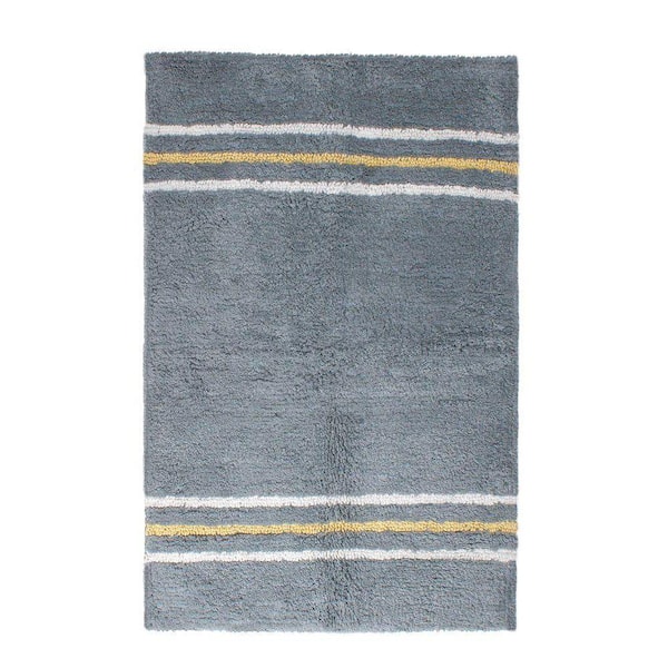 Saturday Knight Gen X 20 in. W x 30 in. L Cotton Bath Rug in Gray ...