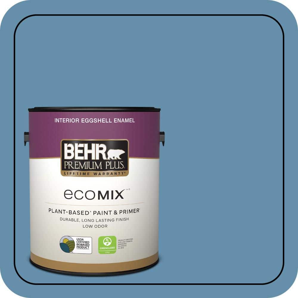 BEHR PREMIUM PLUS 1 gal. #S500-5 Treasure Map Eggshell Enamel EcoMix ...