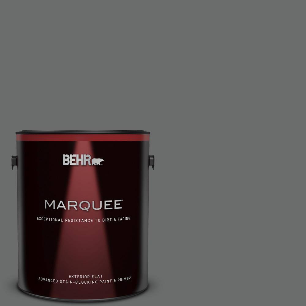 BEHR MARQUEE 1 gal. #770F-5 Dark Ash Flat Exterior Paint & Primer ...