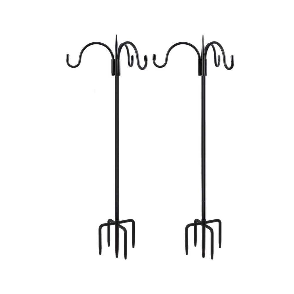 PALEO HOME LLC 76 in black Metal Upgrade Version 3 Shepherd Hooks Bird ...
