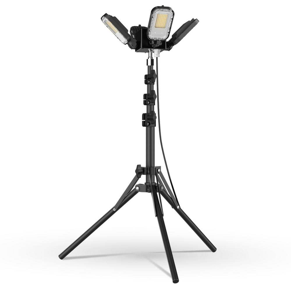 SANSI 120-Volt 15,000-Lumens LED Plug In 180° Adjustable 4 Head Tripod ...