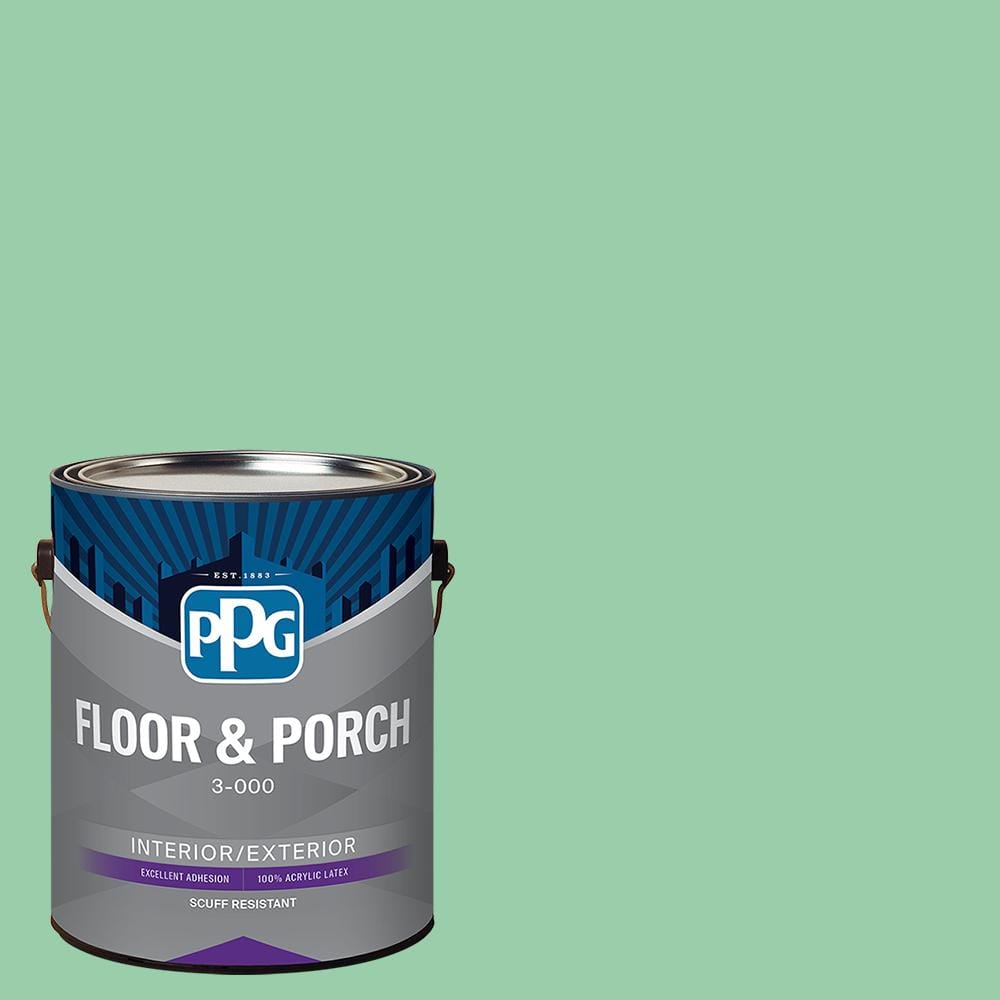 PPG 1 gal. PPG1226-4 Heath Green Satin Interior/Exterior Floor and ...